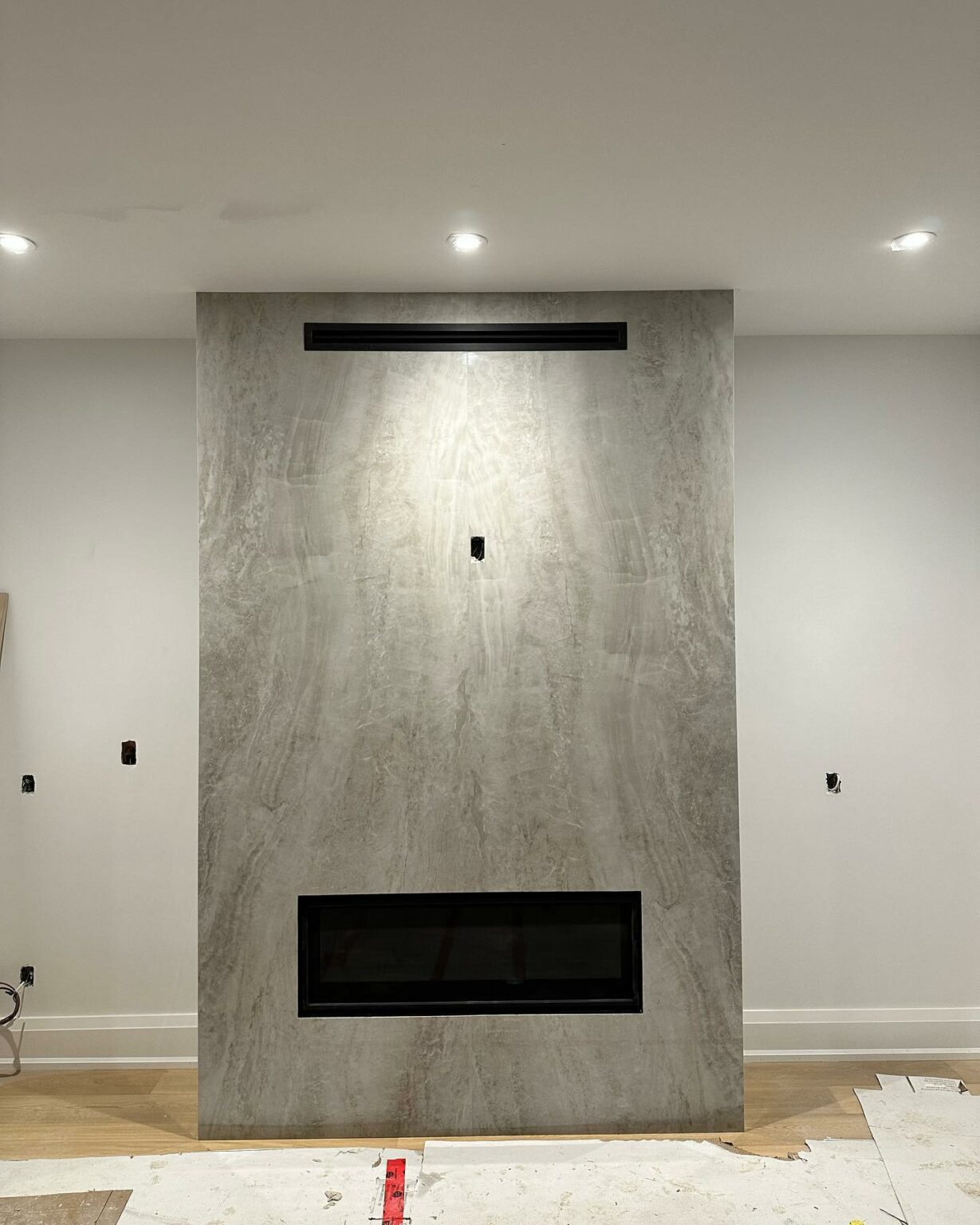 Porcelain Fireplace Wall - Lemberg Stone Inc
